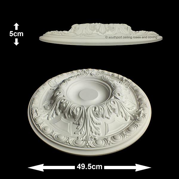 49.5cm Diameter, Lightweight Ceiling Rose - Ceiling Roses and Coving
